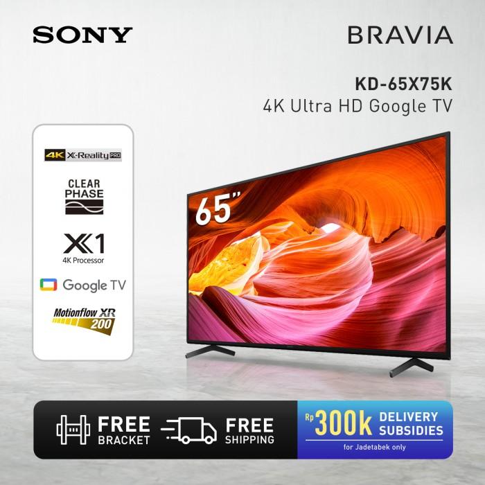 Jual SONY Bravia LED X75K 4K Ultra HD Google TV 65 Inch KD-65X75K - Black - Jakarta Pusat ...