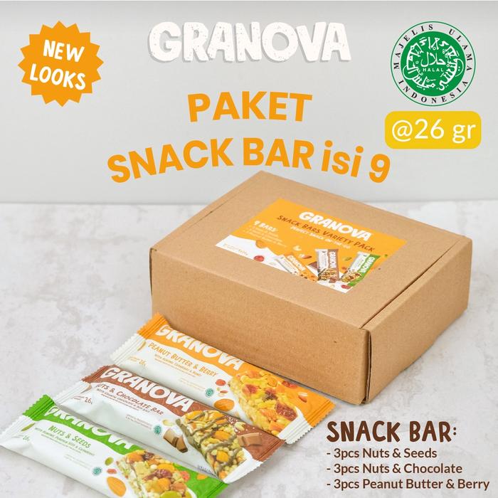 Jual Paket Granola Bar by Granova ( 3 Rasa Isi 9 Pcs) - Snack Anak ...