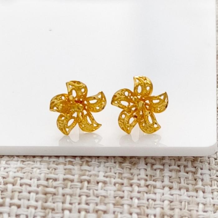 Jual limited stok giwang wanita model kendari elegan stylish emas asli ...