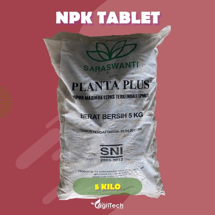 Jual PUPUK NPK TABLET PLANTA PLUS ISI 5 KG UNTUK TANAMAN BATANG KERAS ...