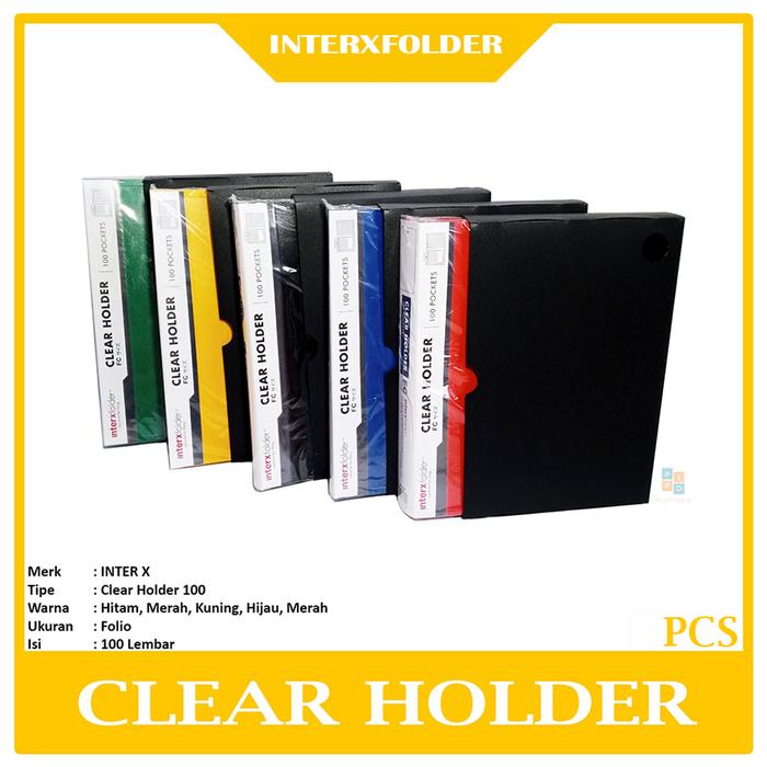Jual Inter X Clear Holder Folio Isi 100 Lembar + Cover Box Tebal ...