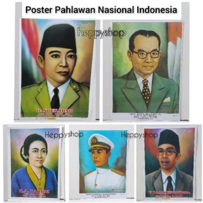 Jual Poster Pahlawan Nasional Indonesia Tokoh Nasional RI - Jakarta ...