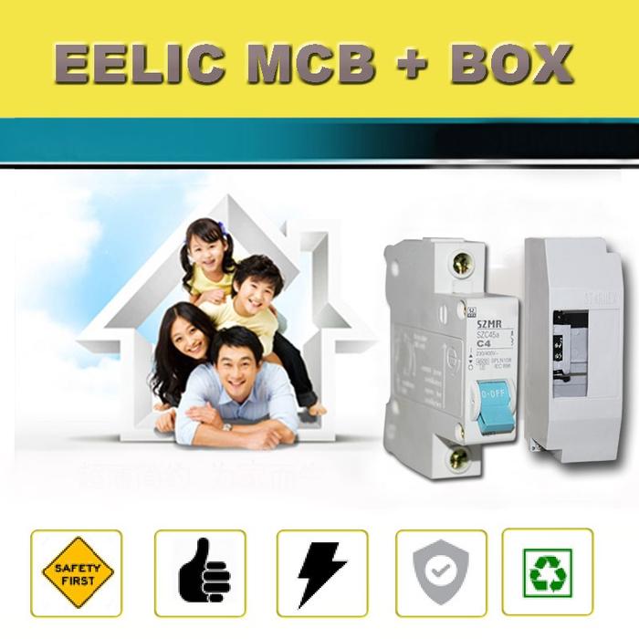 Jual New Eelic Mcb-Bc4 Mix Miniatur Circuit Breaker 10 Amper + Box Mcb Out - Kota Surabaya ...