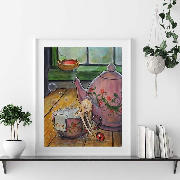 Jual Frameless Teacup Girl Figure Cat Digital Dicat Dengan Angka Di ...