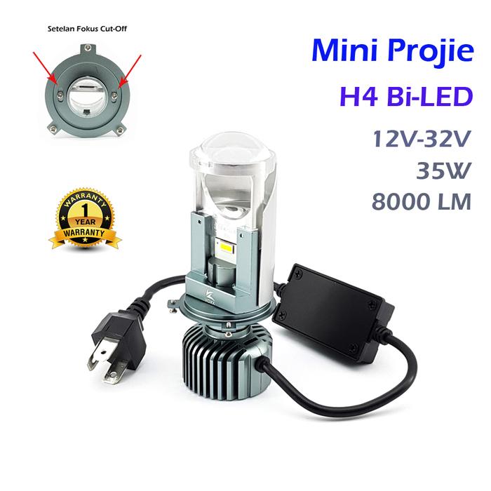 Jual Lampu LED Mini Projector H4 Bi-Led Mobil Motor Projie Mini 35W ...