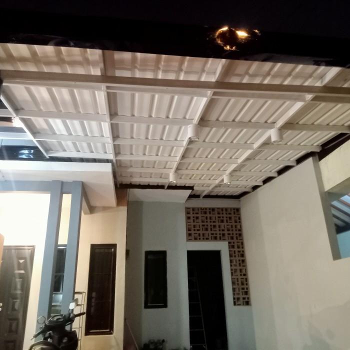 Jual pasangan kanopi baja ringan atap alderon rs cet warna putih lebih ...