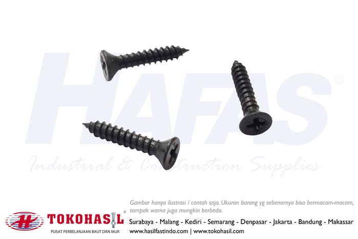 Jual Tapping Screw FH #8 x 3/4" (hitam) | Sekrup - 1000 pcs - Jakarta ...