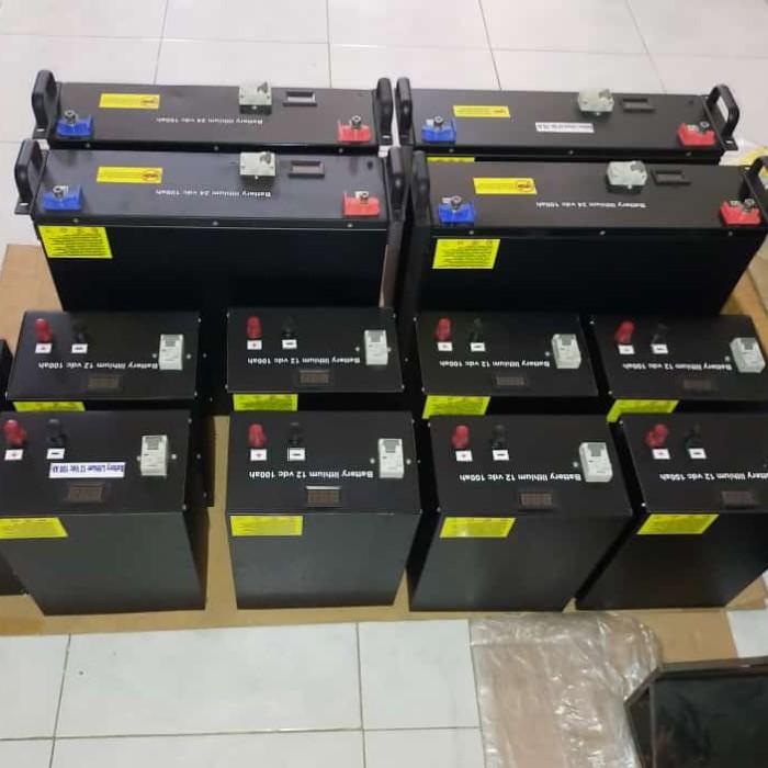 Jual baterai battery aki lithium Lifepo4 12V 100Ah - lengkap dg box ...