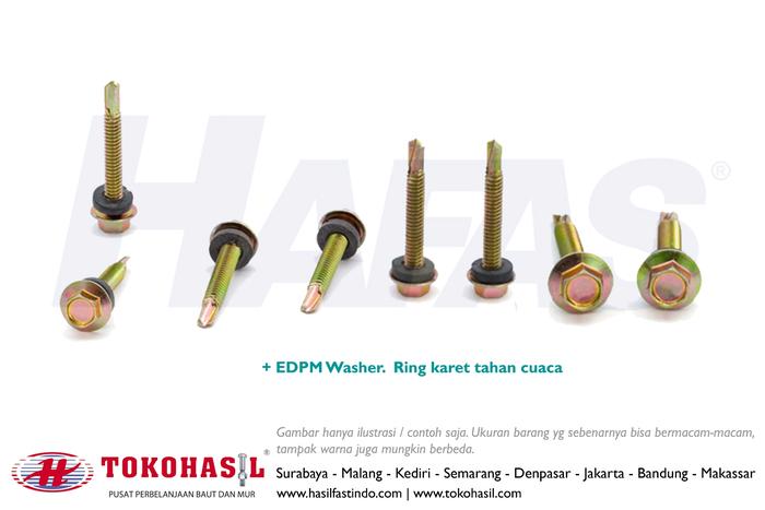 Jual Roofing Screw M5 x 20 - 24T (kuning) | Sekrup Drilling - 100 pcs ...