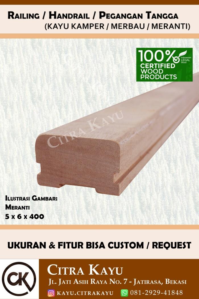 Jual Railing Handrail Pegangan Tangga Kayu Kamper Meranti Merbau ...