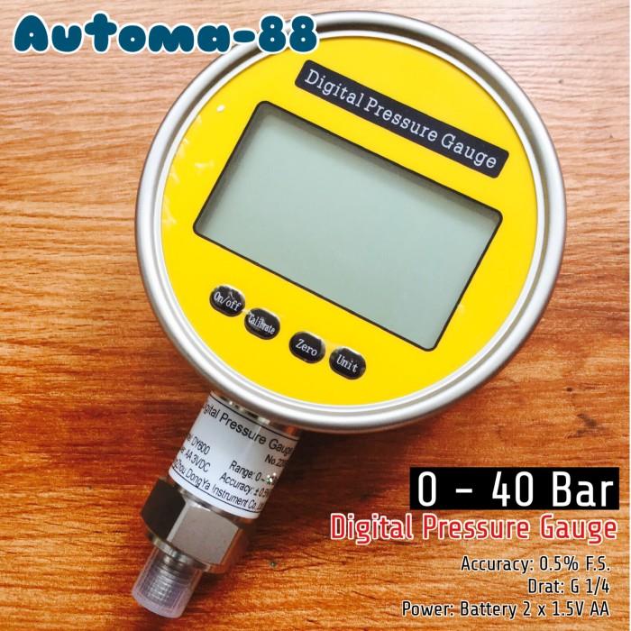 Jual Digital Pressure Gauge 0-40Bar 40 Bar 4MPa battery 4 MPa Best ...
