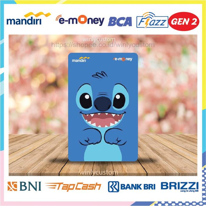 Jual KARTU EMONEY ETOLL ANIME LILO STITCH CUTE EMONEY MANDIRI FLAZZ BCA ...