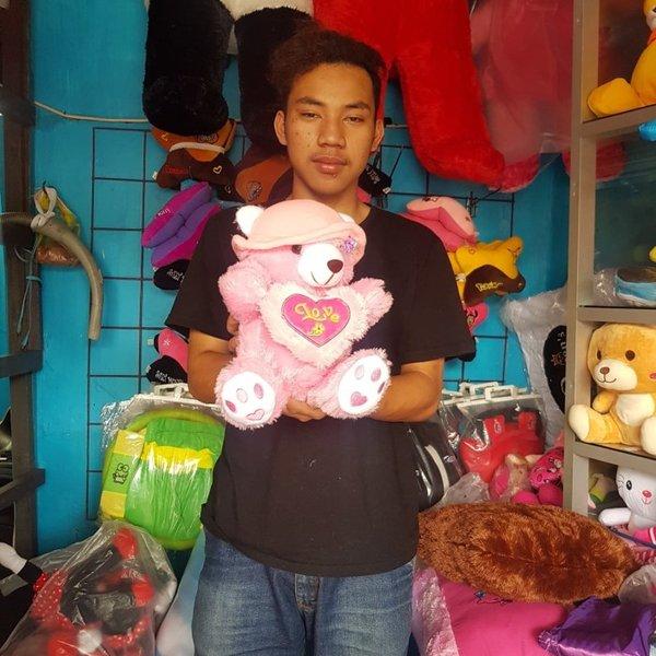 Jual REAL BONEKA HEWAN TEDDY TEDY TEDI BEAR BERUANG DUDUK LOVE PINK ...
