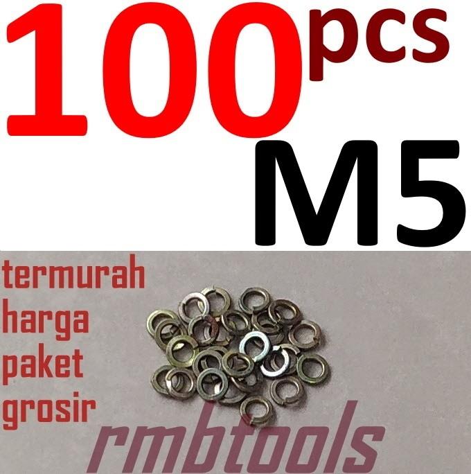 Jual M5 Ring Per Kuning Besi / Ver Spring Washer Lock Yellow M5 - Kota ...