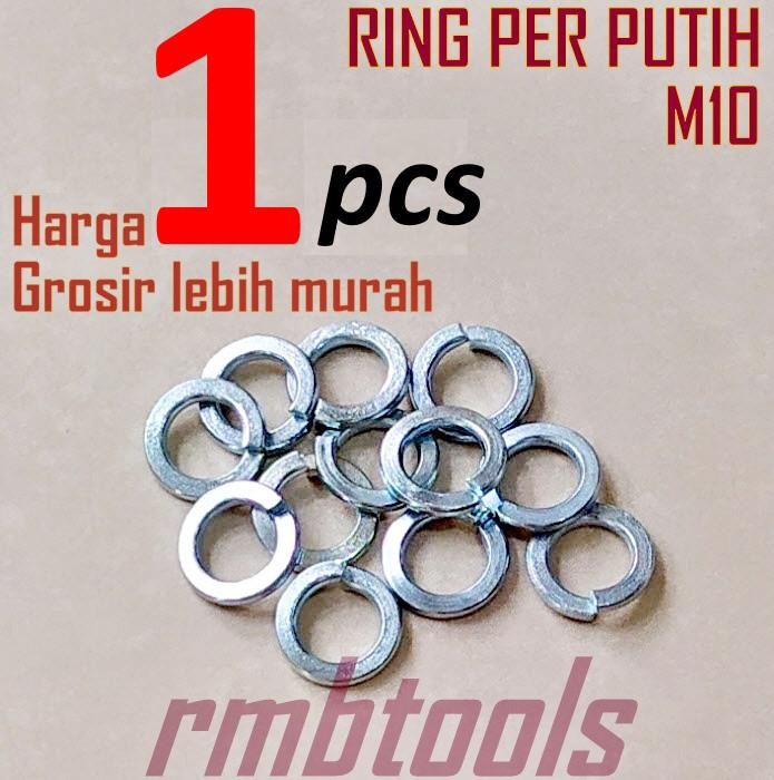 Jual M10 Ring Per Putih Besi / Ver Spring Washer Lock Galvanis M10 ...