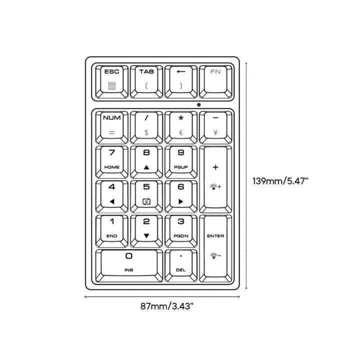 Jual Mo Mechanical Numeric Keypad Green Axis Rgb Usb Wired Keyboard Di ...