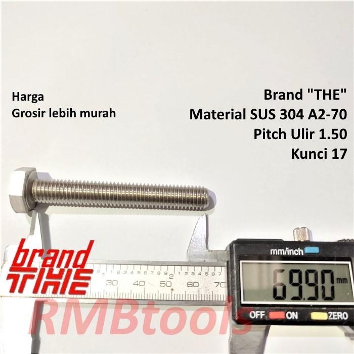 Jual Baut Hex Stainless M10 x 70 SUS 304 A2-70 Pitch 1.50 Kunci 17 BautOnly - Kota Tangerang ...