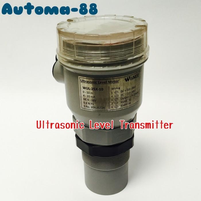 Jual Industrial Ultrasonic Level Transmitter DC 24V 4-20mA LCD Display ...