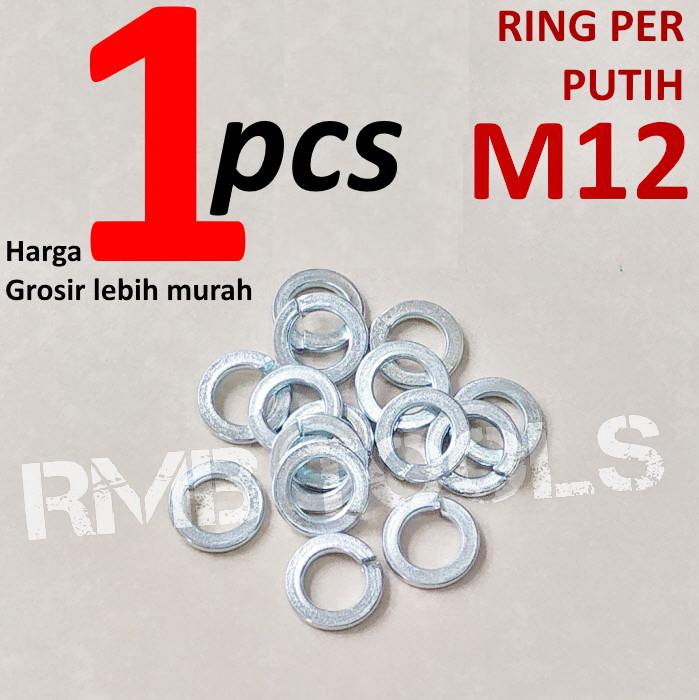 Jual M12 Ring Per Putih Besi / Ver Spring Washer Lock Galvanis M12 ...