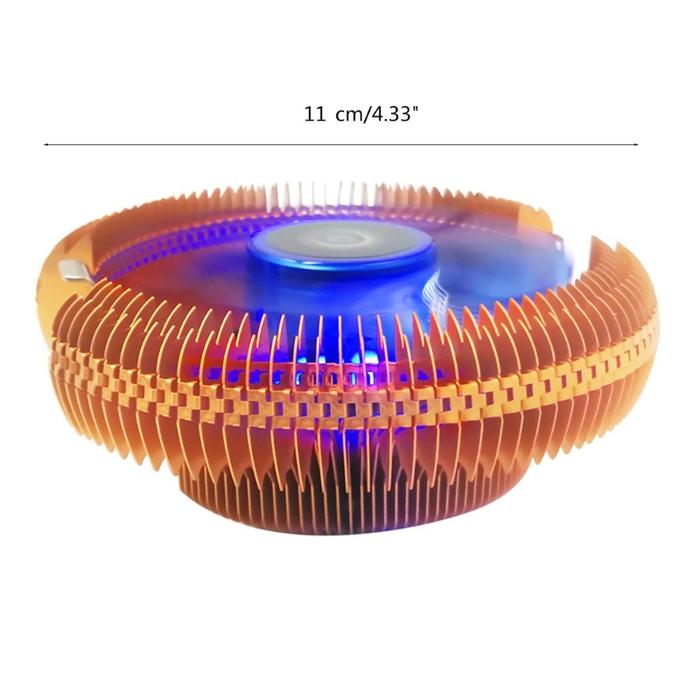 Jual Vivi Blue LED CPU Cooler Kipas CPU Berpendingin Udara PC Cooling ...