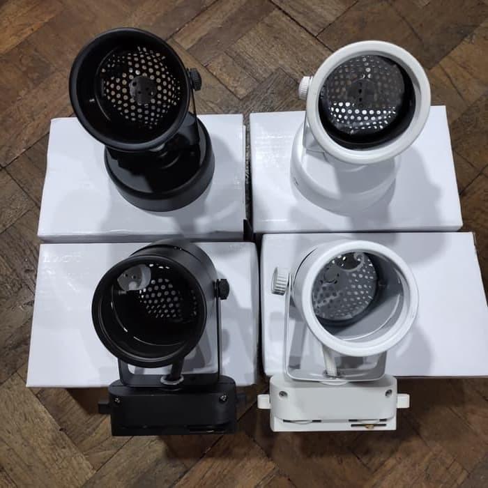 Promo Kap lampu sorot mr16 k13 hitam putih plafon rel - Plafon Hitam ...