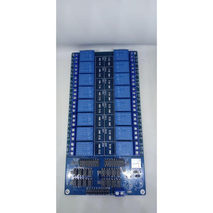 Jual Relay 16 Channel 5V Module Board Optocoupler Power For Arduino 5 V ...