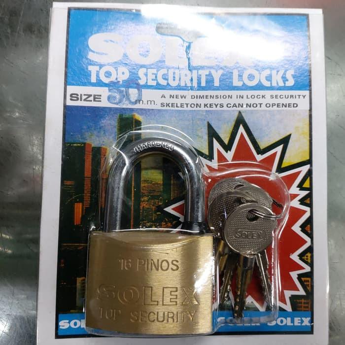 Jual Gembok SOLEX solid brass 50mm Gembok 50mm Gembok crosskey SOLEX 50 ...
