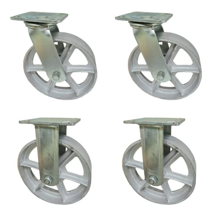 Jual Roda Besi Heavy Duty 8" (2Hidup 2 Mati) Toyoda Best - Kota ...