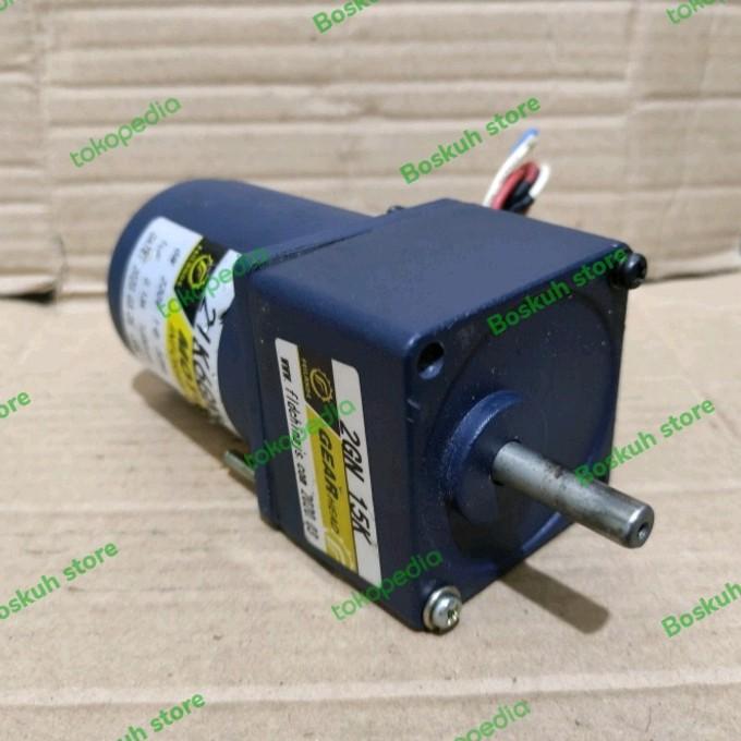 Jual AC Motor Gearbox 220V 6W Ratio 1:15 Motor dengan gearbox besi baj ...