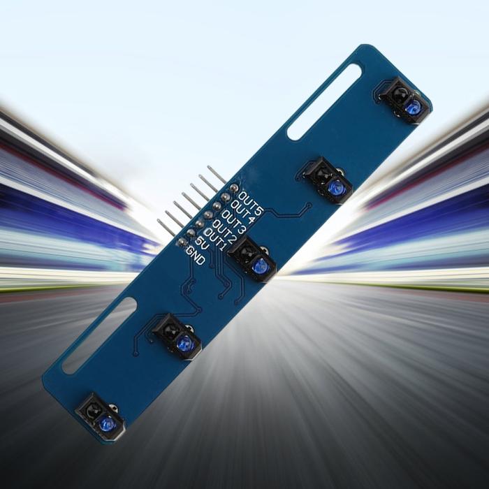 Jual Modul Track Jalur Pembatas Switch Fotolistrik TCRT5000 IR 5channel ...