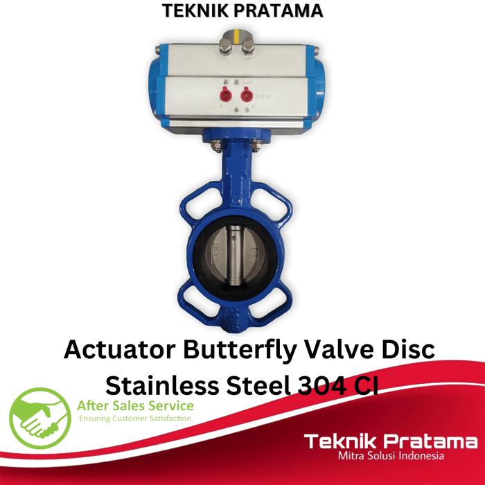 Jual Actuator Butterfly Valve Disc Stainless 304 CI 6" Double Acting ...