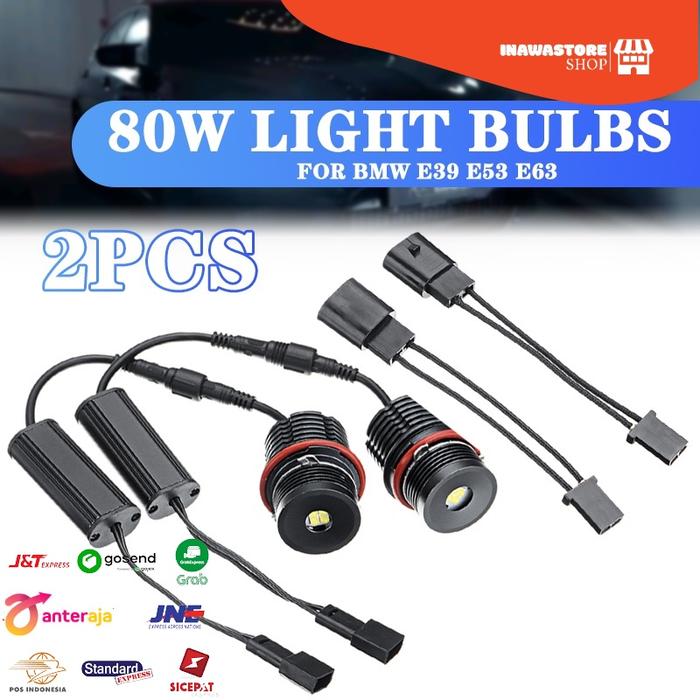 Jual Lampu LED Angel Eye 80W Untuk BMW E39 E53 E63 Angel Eyes Error ...
