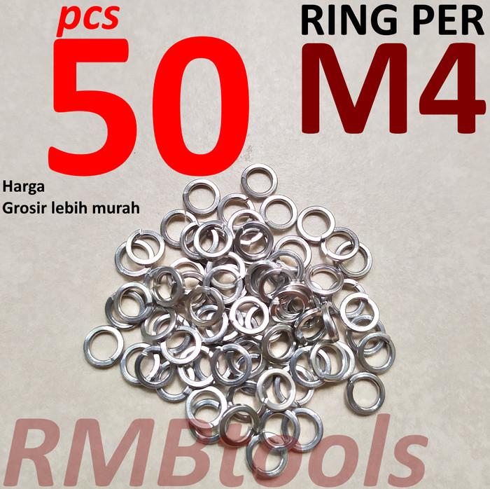 Jual M4 Ring Per SS 304 / Ver Spring Washer Lock Stainless Steel A2-70 ...
