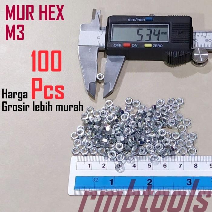 Jual Mur Hex Putih M3 Kunci 6 Galvanis / Hex Nut M3 - Kota Tangerang ...