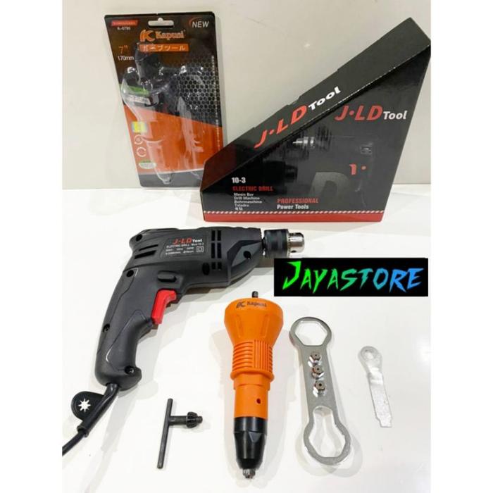 Jual MESIN BOR JLD 10MM BESI KAYU+ADAPTOR BOR RIVET SET - Kota Surabaya ...