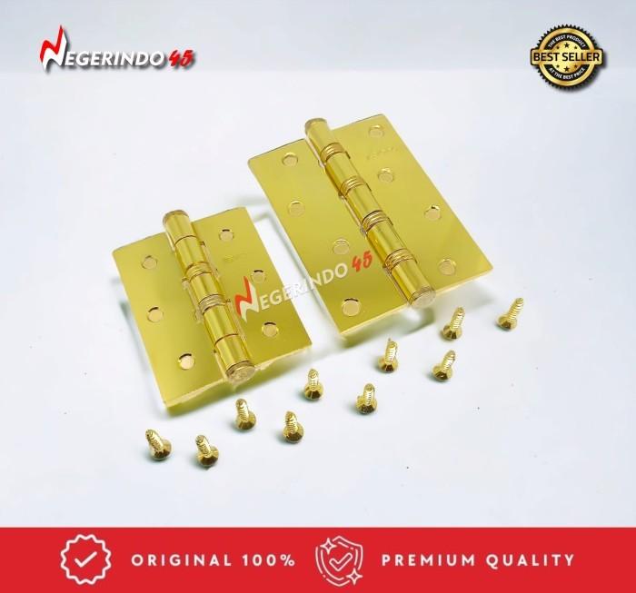 Promo ENGSEL PINTU TEBAL KUNING GOLD 3" 4" 5" INCH SN ENGSEL TEBAL BESI ...