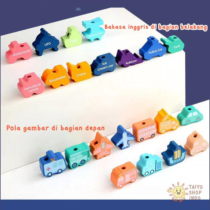 Jual Taiyo Mainan Anak 3d Blok Kayu Wooden Block Set Puzzle Angka Huruf ...