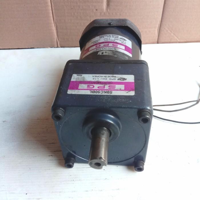 Jual SPG Motor Gearbox 220V 60W Ratio 1:50 Motor Gear head induction m ...