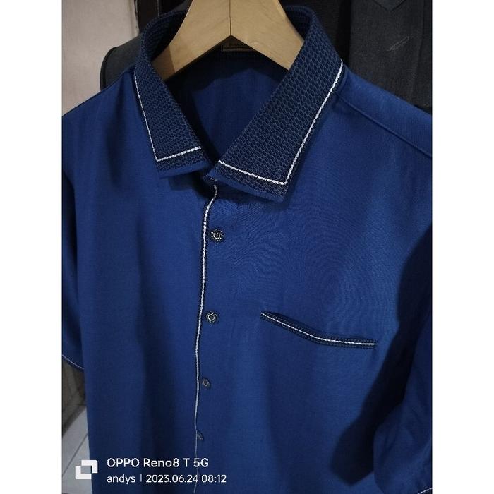 Jual kemeja pria premium lis dan benang timbulkemeja viralkemeja ...