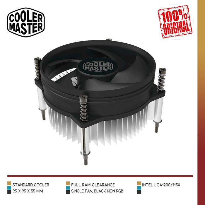 Promo Cooler Master i30 Fan Processor Intel LGA 1156 1155 1151 1150 ...