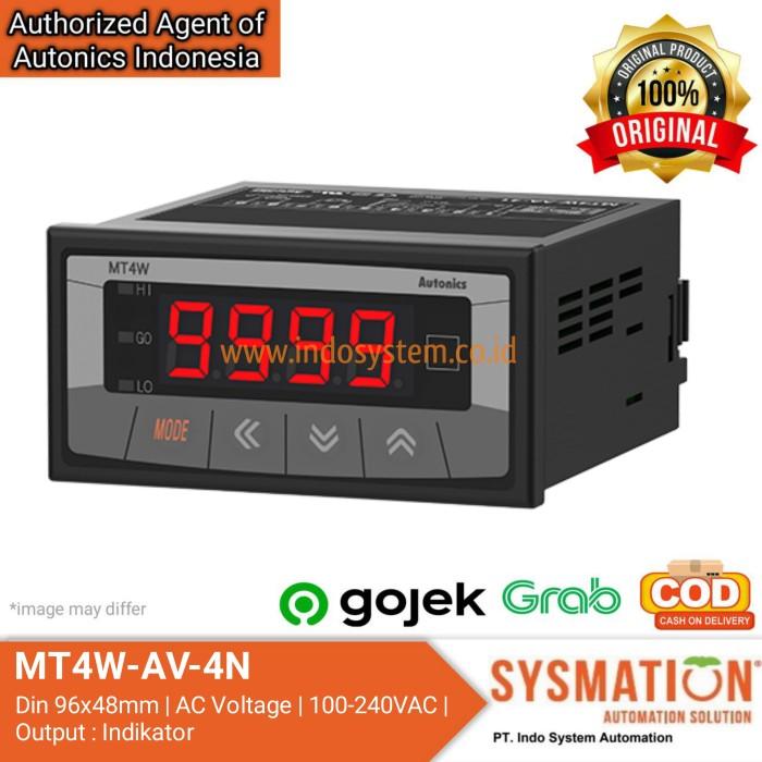 Jual Autonics MT4W-AV-4N Volt Meter / Panel Meter AC, 100-240 VAC - Kota Depok - Indo System ...