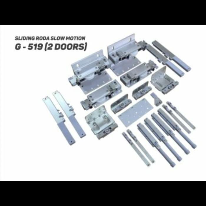 Jual Rel roda sliding door lemari G519 HARFIT 2D + rel 2.5m SD 050 V s ...