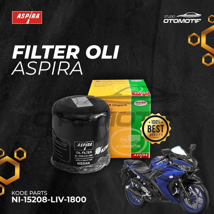 Jual ASPIRA FILTER OLI YAMAHA R25 NI-15208-LIV OIL FILTER - Kab ...