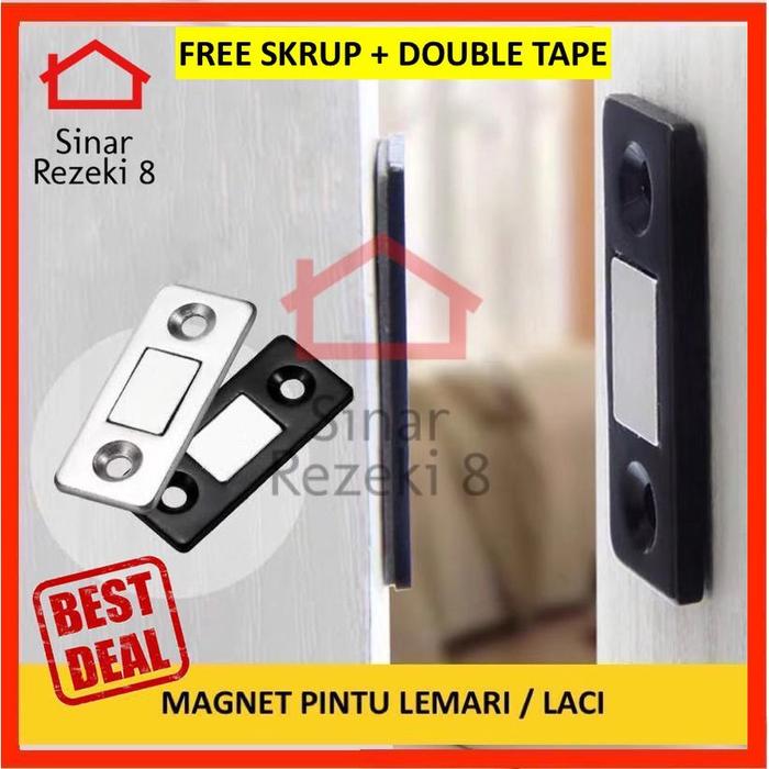 Jual Magnet Plat Kuat Penutup Pintu Lurus / Magnetic Door Closer ...