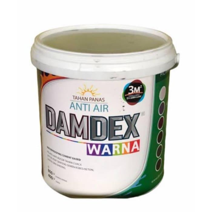 Jual Cat Kolam Koi Damdex Warna Hitam 800gr + 400gr semen waterproof ...