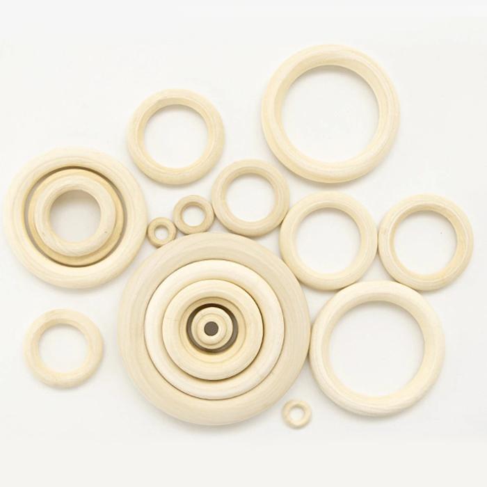 Jual AnekaBenang - Wooden ring kayu bulat O warna natural/Asli - 40 mm ...