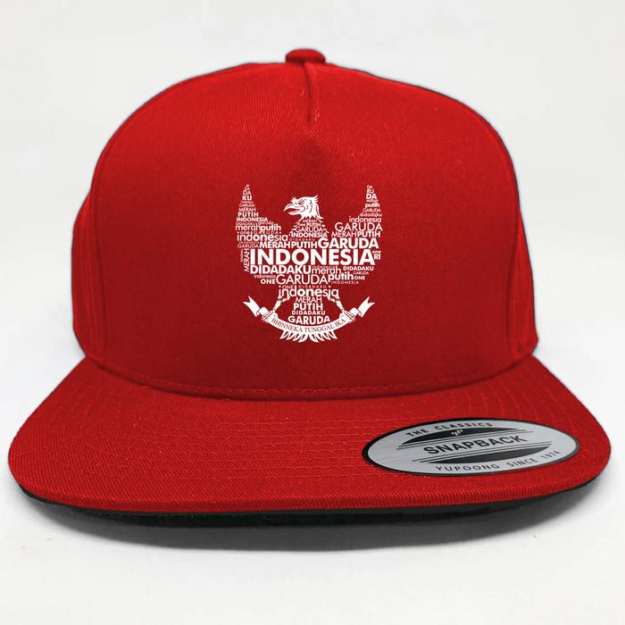 Jual Topi Snapback CAMOE Garuda Merah putih di dadaku INDONESIA ...