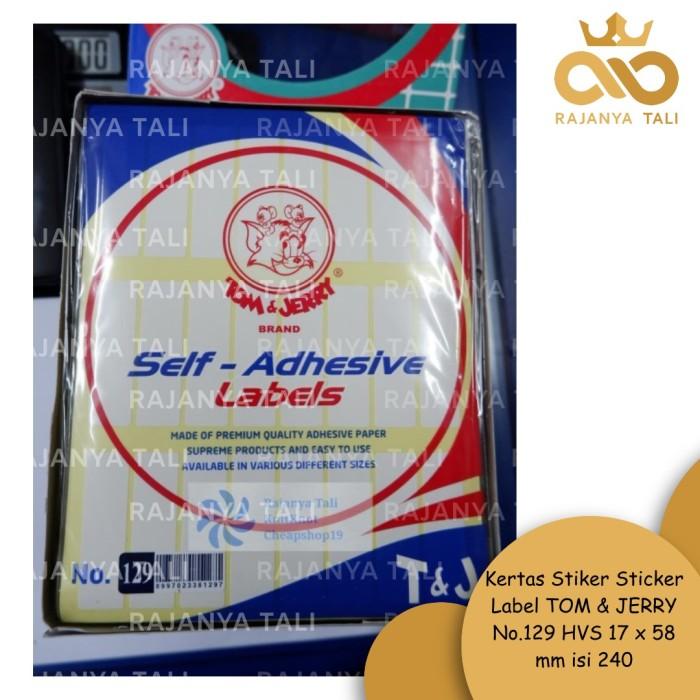 Jual Kertas Stiker Sticker Label TOM & JERRY No.129 HVS 17 x 58 mm isi ...