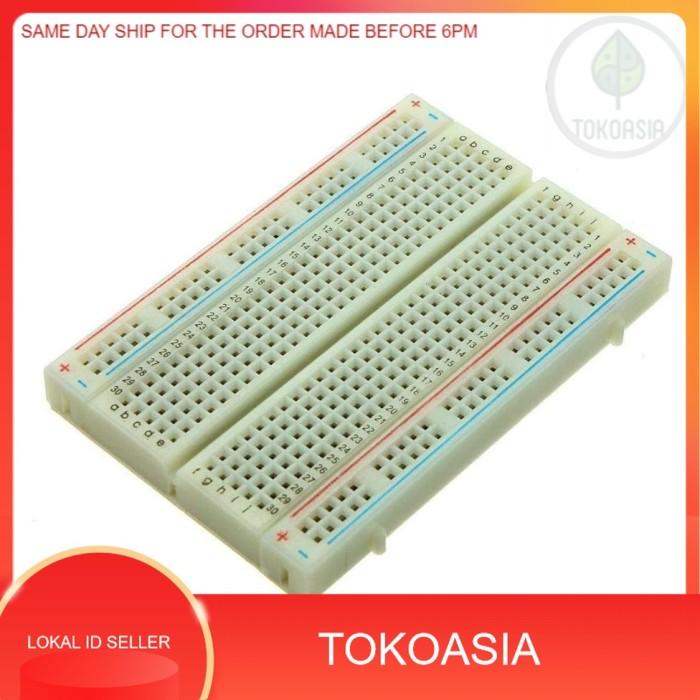 Jual 8.5 x 5.5cm 400 Tie Points 400 Holes Solderless Breadboard Arduino ...