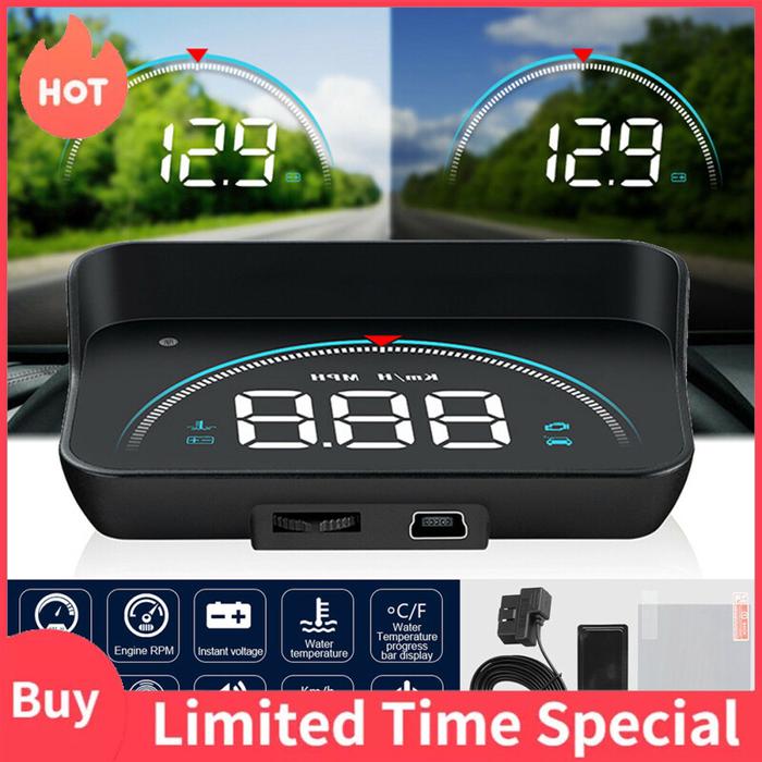 Jual M8 Alarm Tegangan Tampilan Layar Led Hud Mobil, Sistem Peringatan ...
